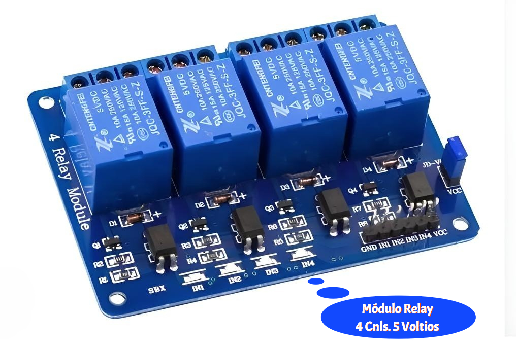 Módulo Relay Para Arduino 5V 4 Canales – TJ ELECTRONICA | Electronica ...