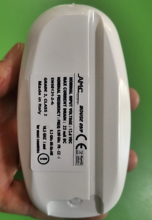 Infrarrojo Detector Doble tecnologia Pir/Mw AMC Ref: Mouse 09/P – TJ ...